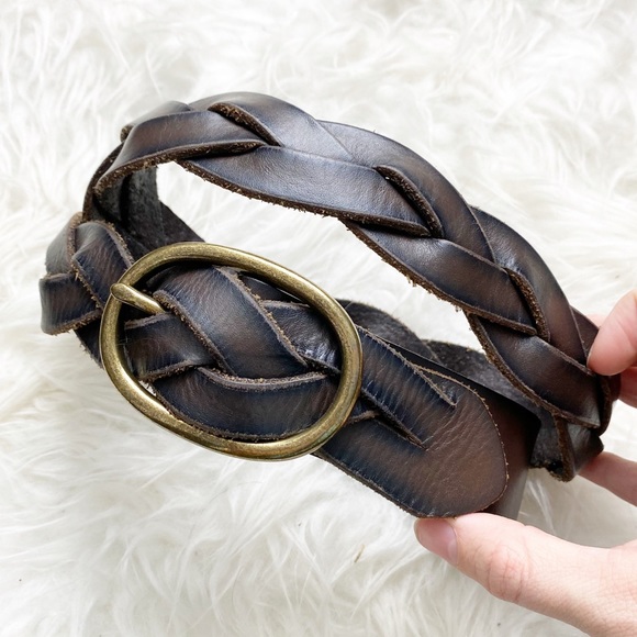 GAP | Accessories | Gap Leather Braided Brown Belt | Poshmark